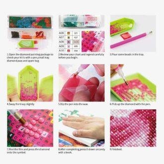 Plastic diamond sticker frame 40*50cm village || City Star